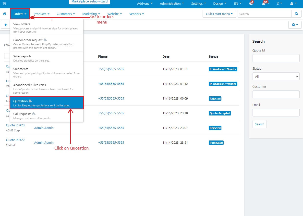 CS-Cart Request For Quotation